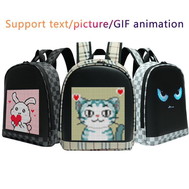 Programmable Luminous Backpack Smart LED Display Backpack Led Digital ...