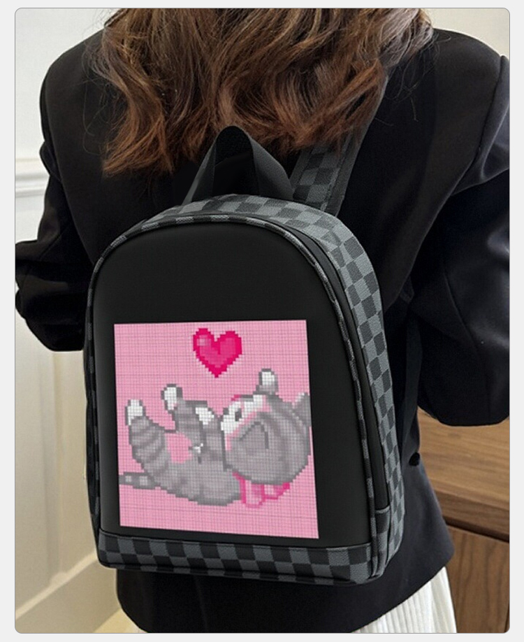 Programmable Luminous Backpack Smart LED Display Backpack Led Digital ...