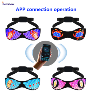 Light up Glasses Programmable APP Control LED Glasses with Text ...