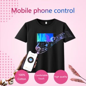 LED T Shirt Display Screen Smart APP Programmable Scrolling Message Led ...